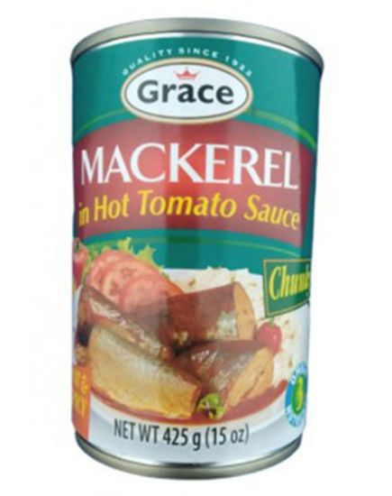 Buy Grace Mackerel In Tomato & Hot Chilli Sauce 15 Oz Online in Cayman ...
