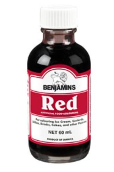 Buy Benjamins Red Food Coloring 60 Ml Online in Cayman Islands ...